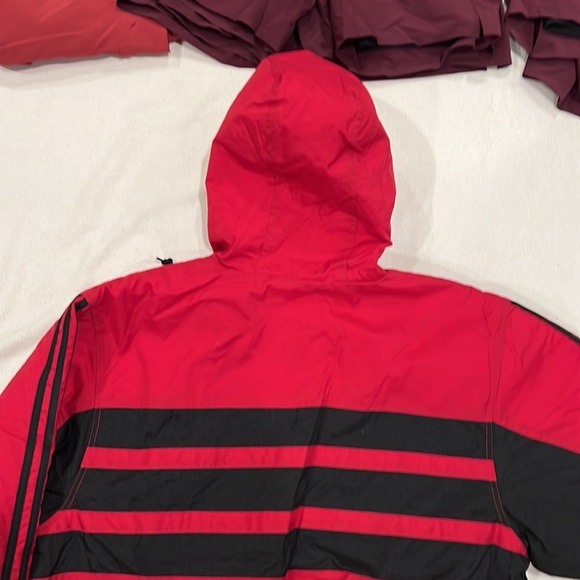 adidas | Jackets & Coats | Adidas Vintage 9s Moby Red Quilted Puffer ...